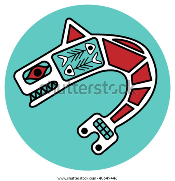 Vector Symbolic Design Pacific Northwest Native Stock Vector (Royalty ...