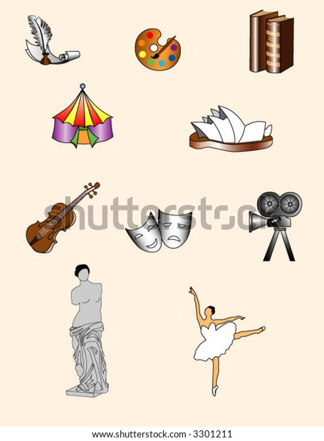 Vector Symbols Art Culture Stock Vector (Royalty Free) 3301211