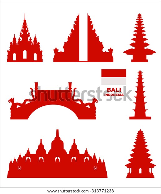 Image vectorielle de stock de Symboles vectoriels de Bali (Indonésie ...