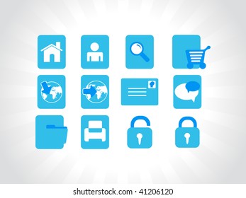 Vector Symbols Icons Blue Stock Vector (Royalty Free) 41206120 ...