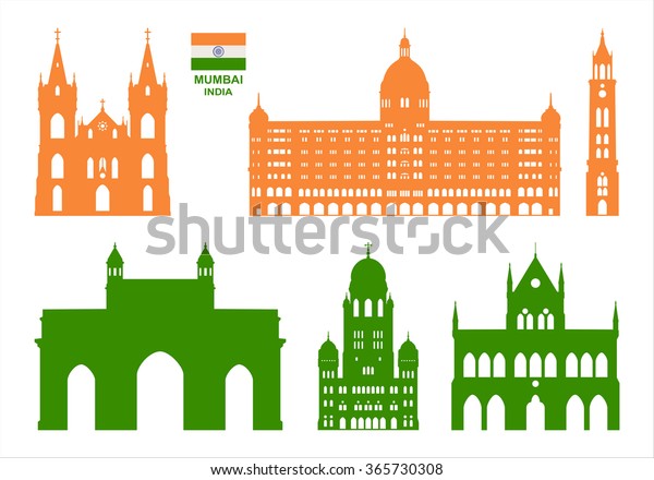 Vector Symbols Mumbai India Stock Vector (Royalty Free) 365730308