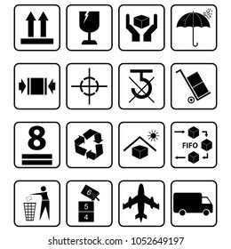 Vector Symbols Set Packing Shipping Icons Stock Vector (Royalty Free ...