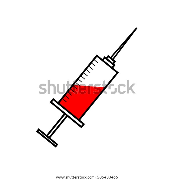 Vector Syringe Abstract Minimalism Stock Vector (Royalty Free ...