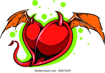 Vector Tattoo Evil Heart Stock Vector (Royalty Free) 83471695 ...