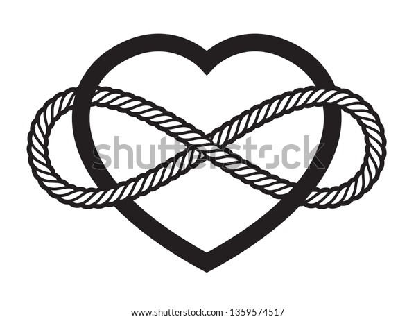 Vector Tattoo Symbol Never Ending Love Stock Vector (Royalty Free ...