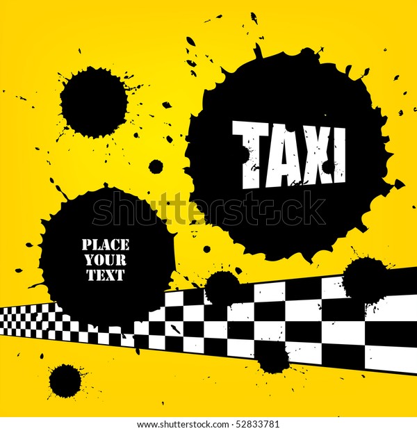 Vector Taxi Cab Background Checkers Flag Stock Vector (Royalty Free ...