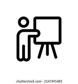 Vector Teach Icon Outline Black Stock Vector (Royalty Free) 2147491483 ...