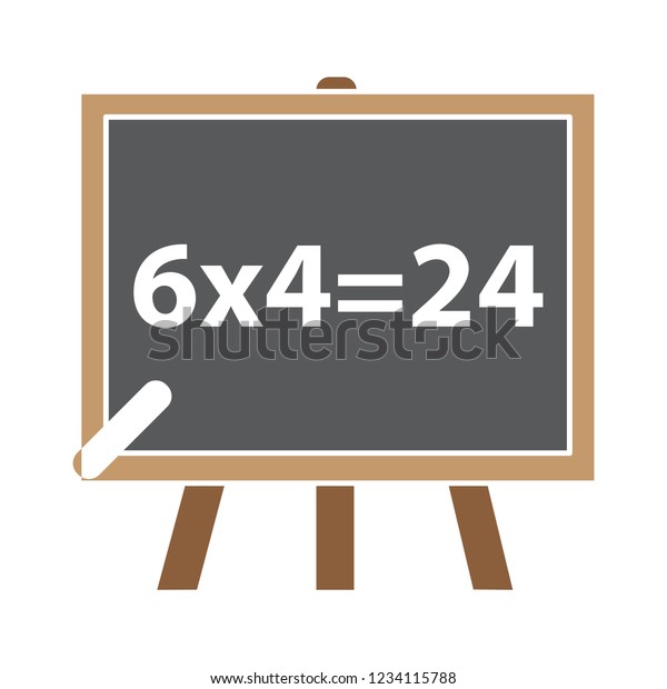 Vector Teaching Board Illustration Classroom Learning Stock Vector ...