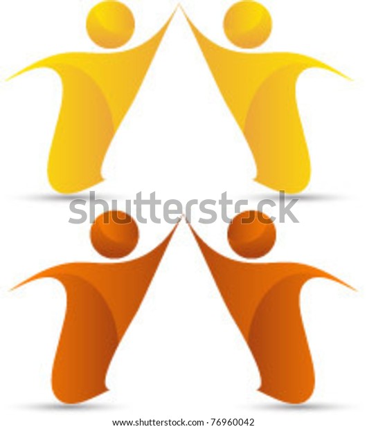 Vector Team Work Family Icons Stock Vector (Royalty Free) 76960042 ...
