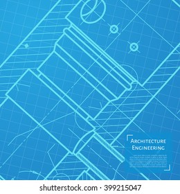 Mechanical Engineering Drawing Blueprints Mechanics Blue: เวกเตอร์สต็อก ...