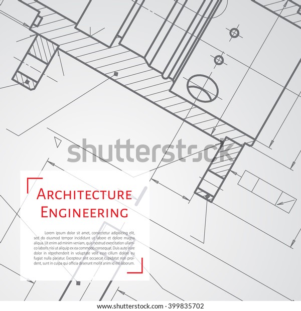 Vector Technical Blueprint Mechanism Engineer Illustration Stock Vector ...