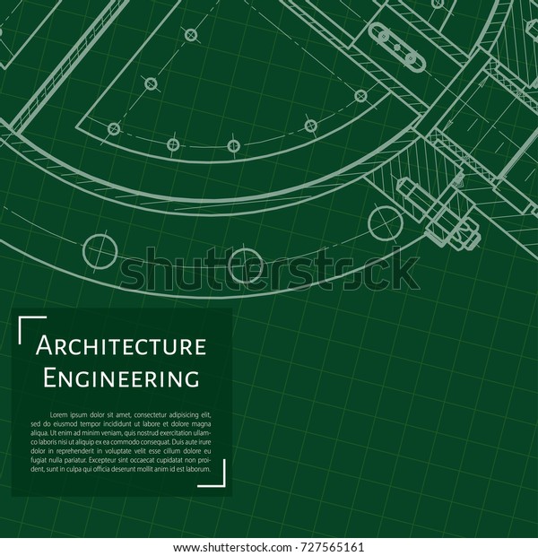 Vector Technical Blueprint Mechanism Engineer Illustration Stock Vector ...