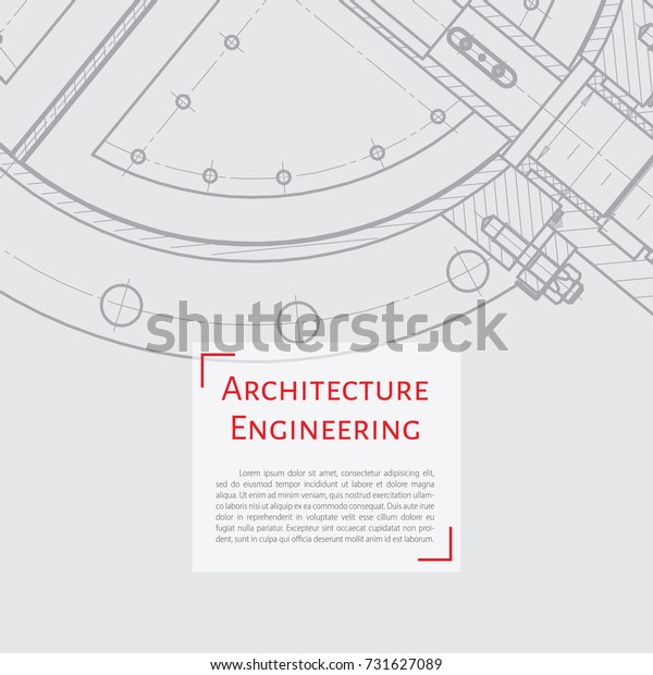 Vector Technical Blueprint Mechanism Engineer Illustration Stock Vector ...