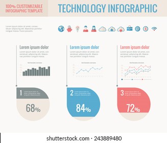 Vector Technology Infographic Timeline Infographic Template Stock ...