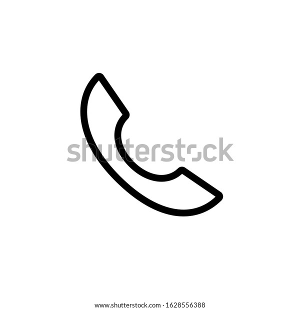 Vector Telephone Icon Line Design Template Stock Vector (Royalty Free ...