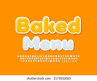 Vector Template Baked Menu Cafe Restaurant Stock Vector (Royalty Free ...