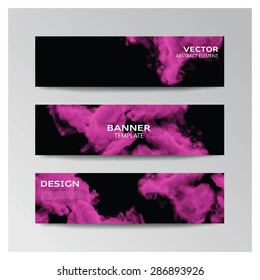 Vector Template Banner Abstract Smoky Shapes Stock Vector (Royalty Free ...