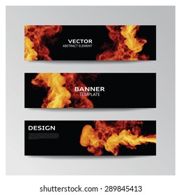 Vektor Stok Vector Template Banner Abstract Smoky Shapes (Tanpa Royalti ...