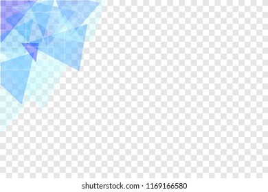Vector Template Banner Blue Transparent Triangle Stock Vector (Royalty ...