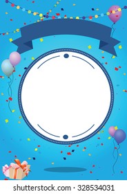 Vector Template Celebration Circle Banner Stock Vector (Royalty Free ...
