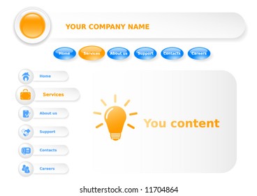 Vector Template Company Website Stock Vector (Royalty Free) 11704864 ...