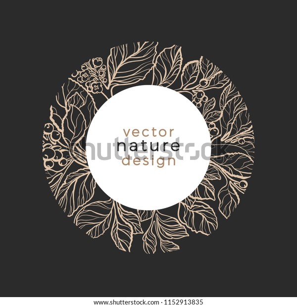 Vector Template Design Organic Plant Symbol Stock Vector (Royalty Free ...