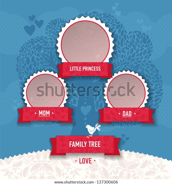 Vector Template Family Tree Use Template: vetor stock (livre de ...