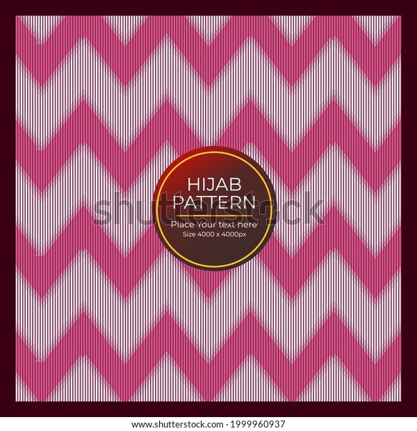 Vector Template Hijab Modern Colorful Patterns Stock Vector (Royalty ...