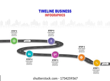 Vector Template Infographic Timeline Business Operations Stock Vector ...