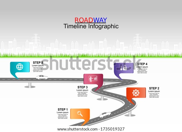 Vector Template Infographic Timeline Business Operations Stock Vector ...