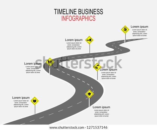 Vector Template Infographic Timeline Human Life 스톡 벡터(로열티 프리 ...