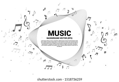 Vector Template Music Melody Note Dancing Stock Vector (Royalty Free ...