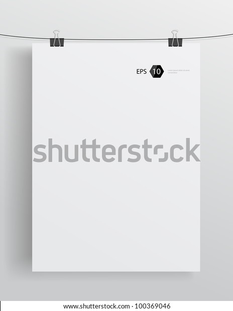 Vector Template Paper Sheet Poster Picture Stock Vector (Royalty Free ...