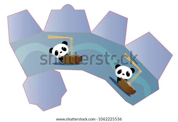 Vector Template Takeout Chinese Food Container Stock Vector (Royalty ...