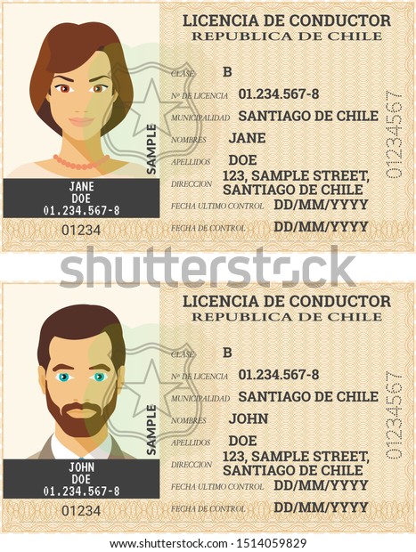 Vector Template Toy Driver License Plastic Stock Vector (Royalty Free ...