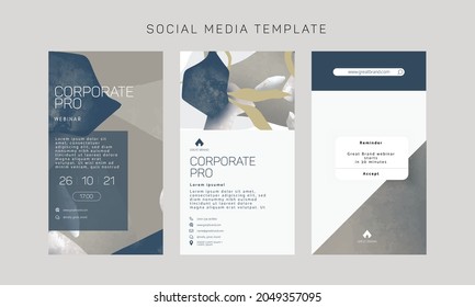 Vector Template Vertical Social Media Posts Stock Vector (Royalty Free ...