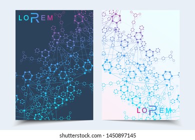 Scientific Brochure Design Template Vector Flyer Stock Vector (Royalty ...