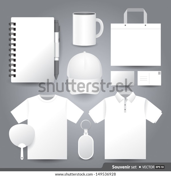 Vector Templates Set Souvenir Your Design Stock Vector (Royalty Free ...