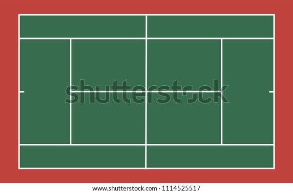 Vector Tennis Court Template Stock Vector (Royalty Free) 1114525517