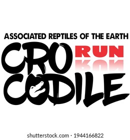 Vector Text Crocodile Posters Signs Stock Vector (Royalty Free ...