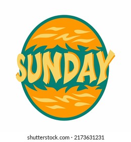 Vector Text Logo Word Sunday Stock Vector (Royalty Free) 2173631231 ...