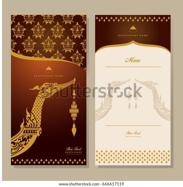 Vector Thai Food Restaurant Menu Template Stock Vector (Royalty Free ...