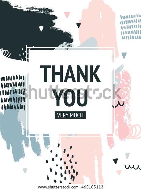 Vector Thank You Card Abstract Background Stock Vector (Royalty Free ...
