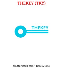 Vector Thekey Tky Digital Cryptocurrency Logo Stock Vector (Royalty ...
