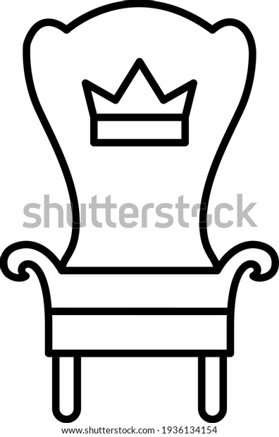 Vector Throne Outline Icon Design Stock Vector (Royalty Free ...