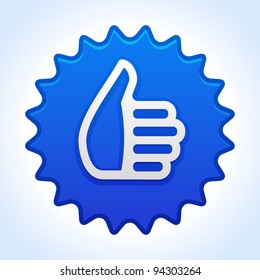 Vector Thumb Blue Hand Symbol Stock Vector (Royalty Free) 94303264 ...