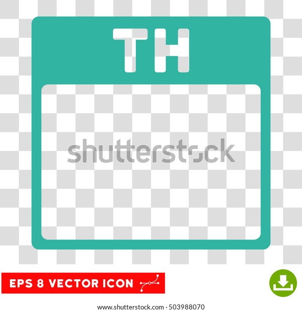 Vector Thursday Calendar Page Eps Vector Stock Vector (Royalty Free ...
