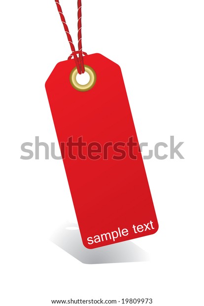 Vector Tied Red Tag Sticker Stock Vector (Royalty Free) 19809973 ...