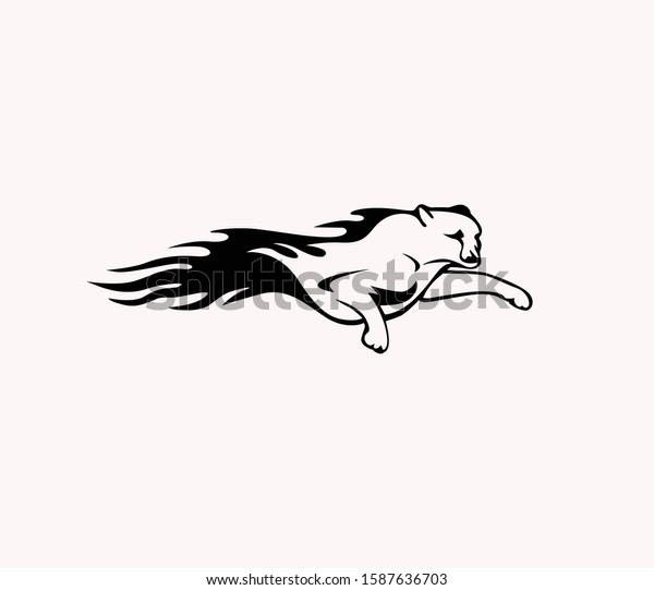 Vector Tiger Pouncing Style Tattoo Sticker Stock Vector (Royalty Free ...