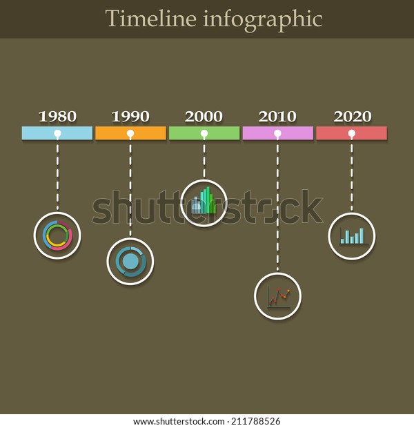 Vector Timeline Infographic Years Diagrams Business Stock Vector ...